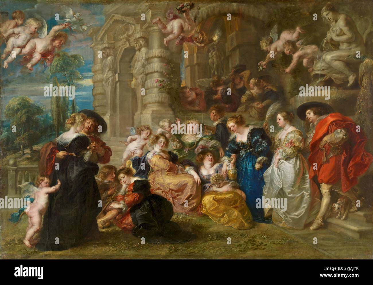 Pedro Pablo Rubens / 'The Garden of Love', 1633-1634, Flemish School ...