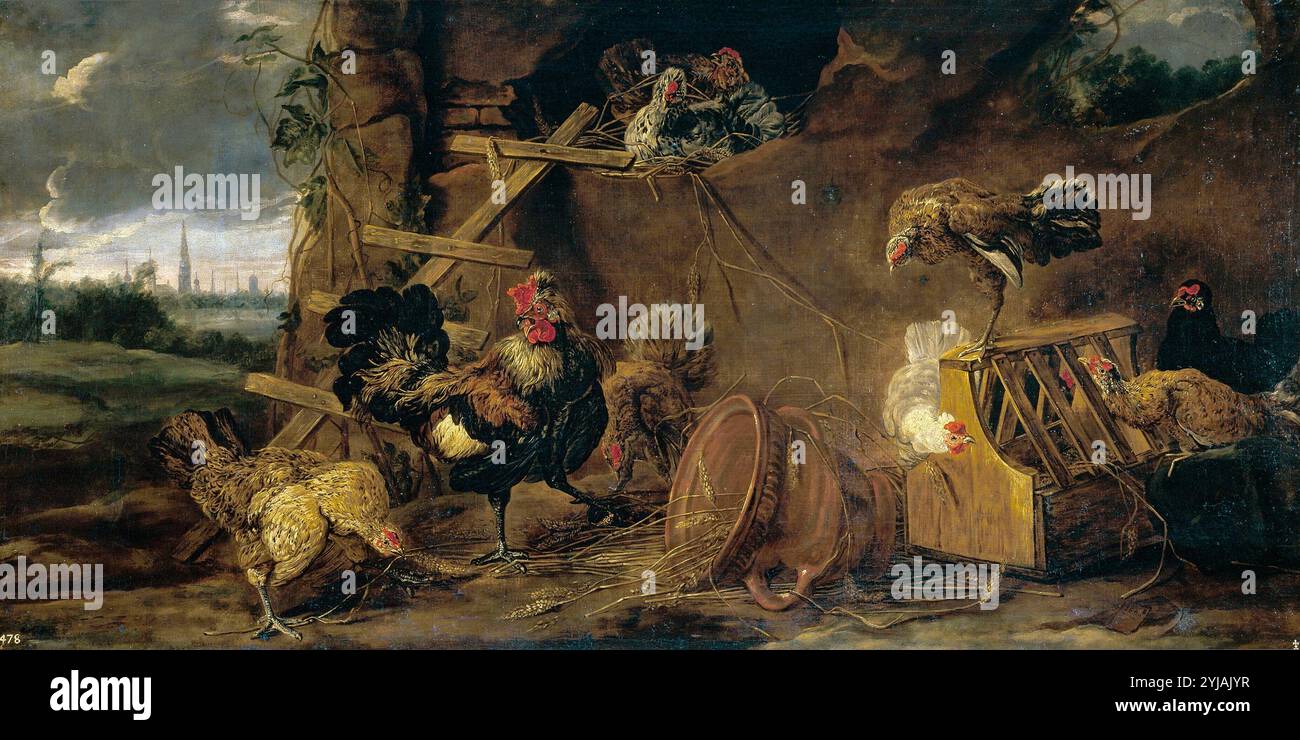 Jan Fyt / 'Hen house', 1660, Flemish School, Oil on canvas, 123 cm x ...