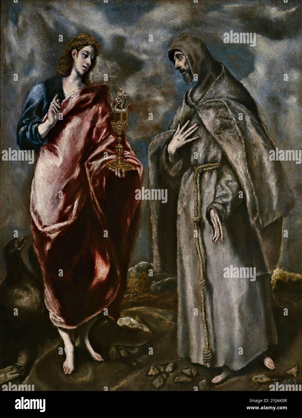 El Greco (Workshop of) / 'Saint John the Evangelist and Saint Francis ...
