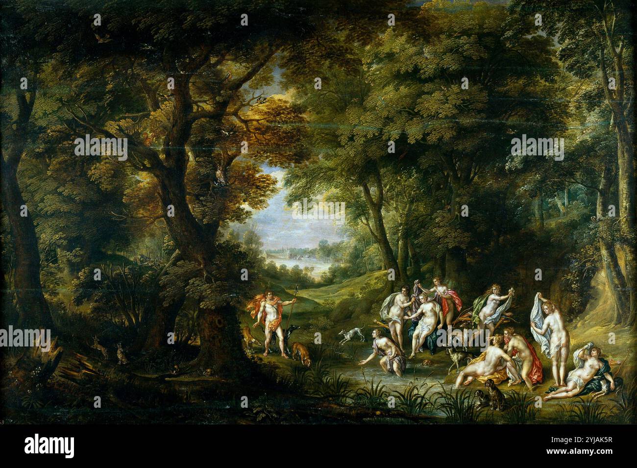 Denis van Alsloot; Hendrik de Clerck / 'Paisaje con Diana y Acteón', ca ...