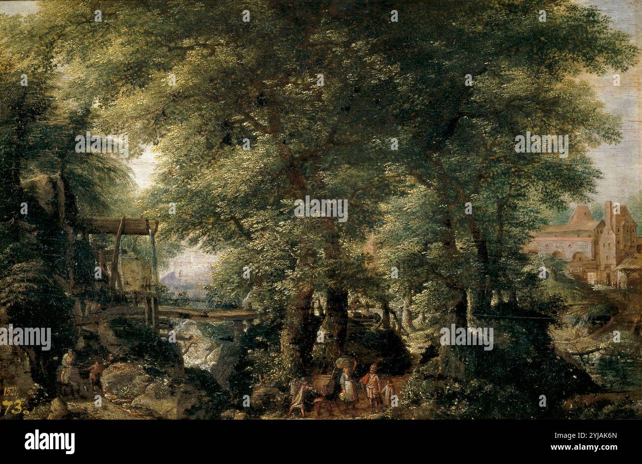 Pieter II Stevens / 'Paisaje frondoso', Late 16th century - Early 17th century, Flemish School ...