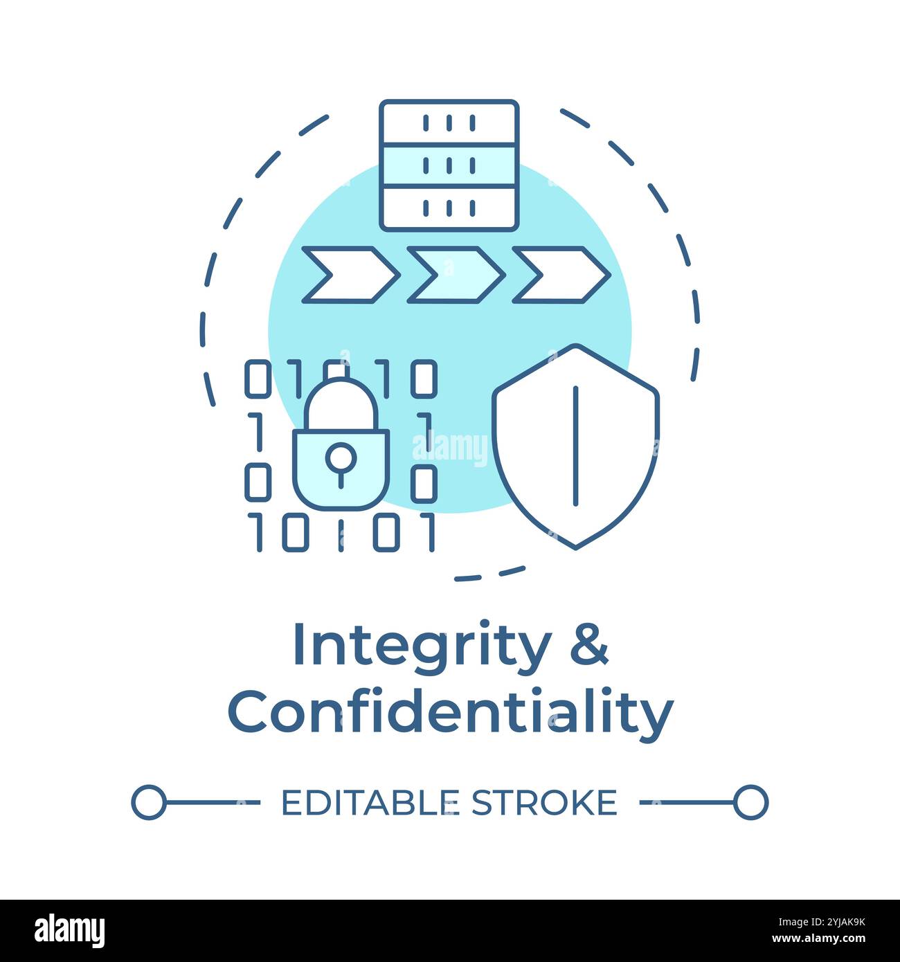 Code integrity icon outline Stock Vector Images - Alamy