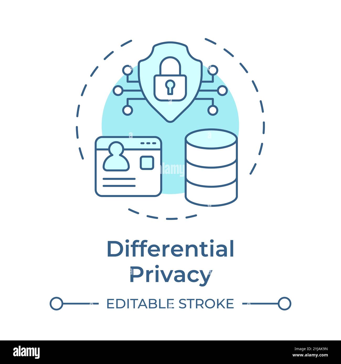 Differential privacy soft blue concept icon Stock Vector Image & Art - Alamy