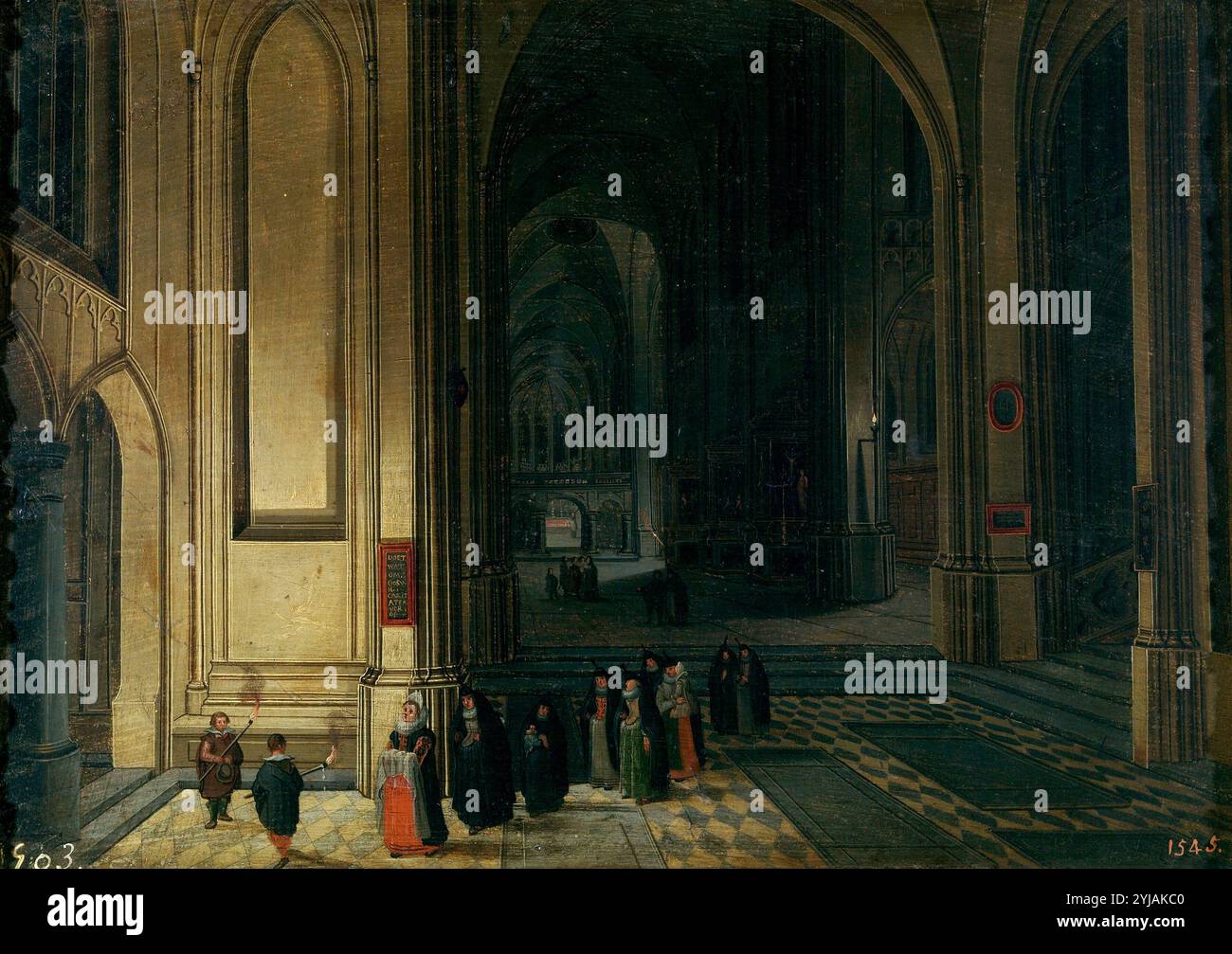 Pieter I Neefs / 'Interior de una iglesia: La ofrenda', Late 16th century - First half 17th ...