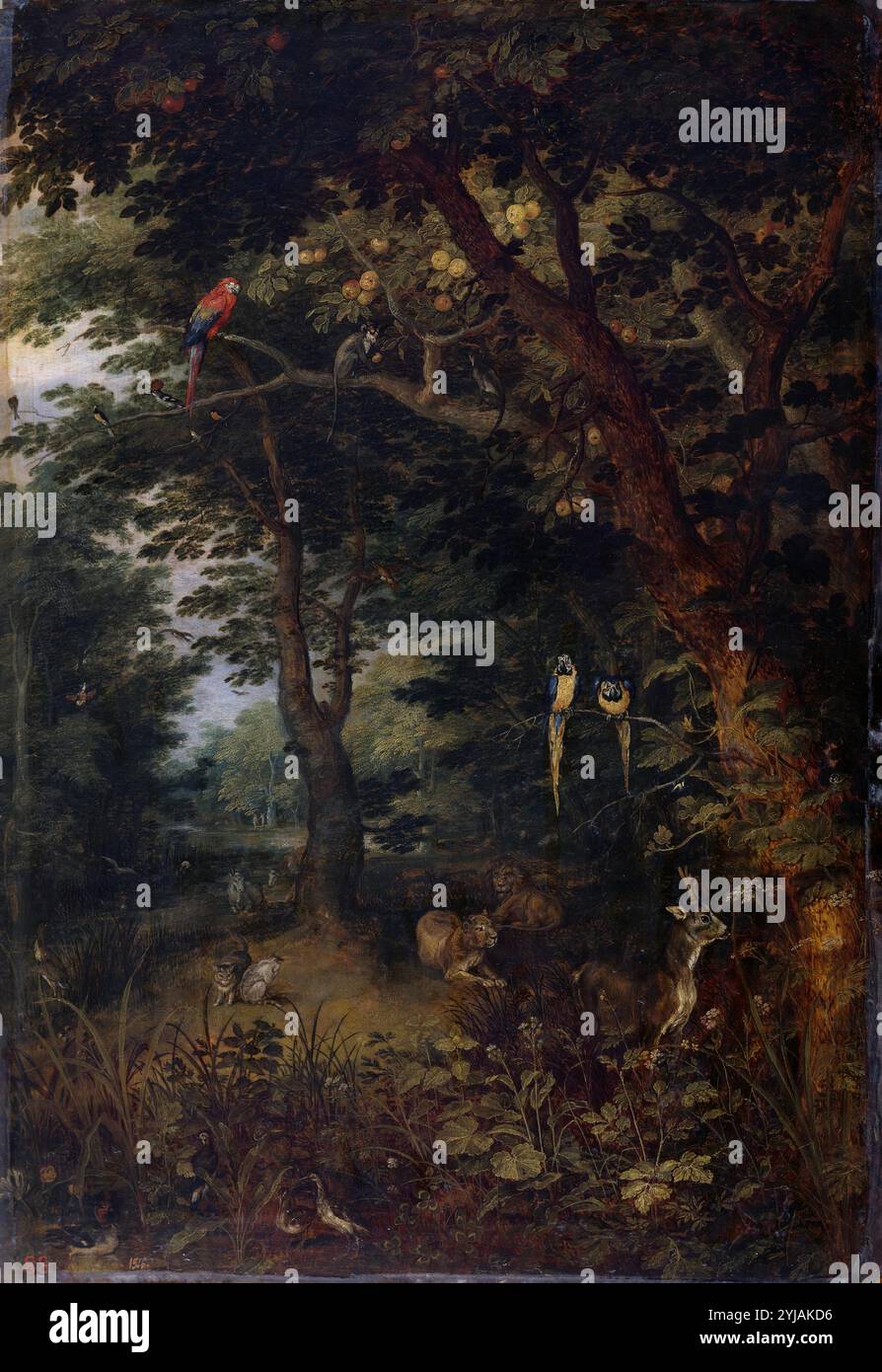 Jan Brueghel 'el Joven' / 'The Earthly Paradise', ca. 1620, Flemish ...