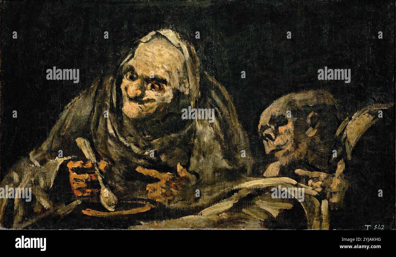 Francisco de Goya y Lucientes / 'Two Old Men Eating', 1820-1823 ...