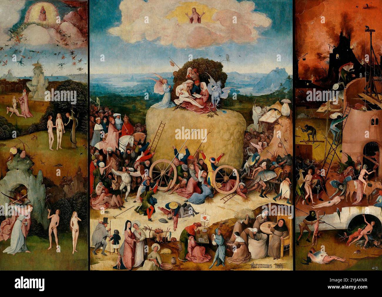 El Bosco / 'Haywain', ca. 1516, Flemish School, Oil on panel, 147 cm x ...