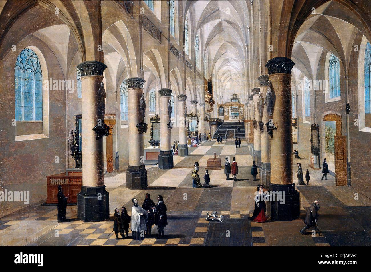 Frans Francken III; Pieter I Neefs / 'Interior of a church in Flanders ...