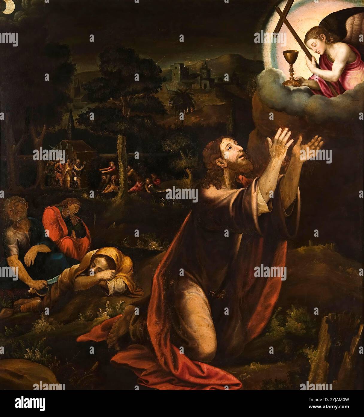 Vicente Macip Comes / 'The Agony in the Garden', Spanish School, Panel ...