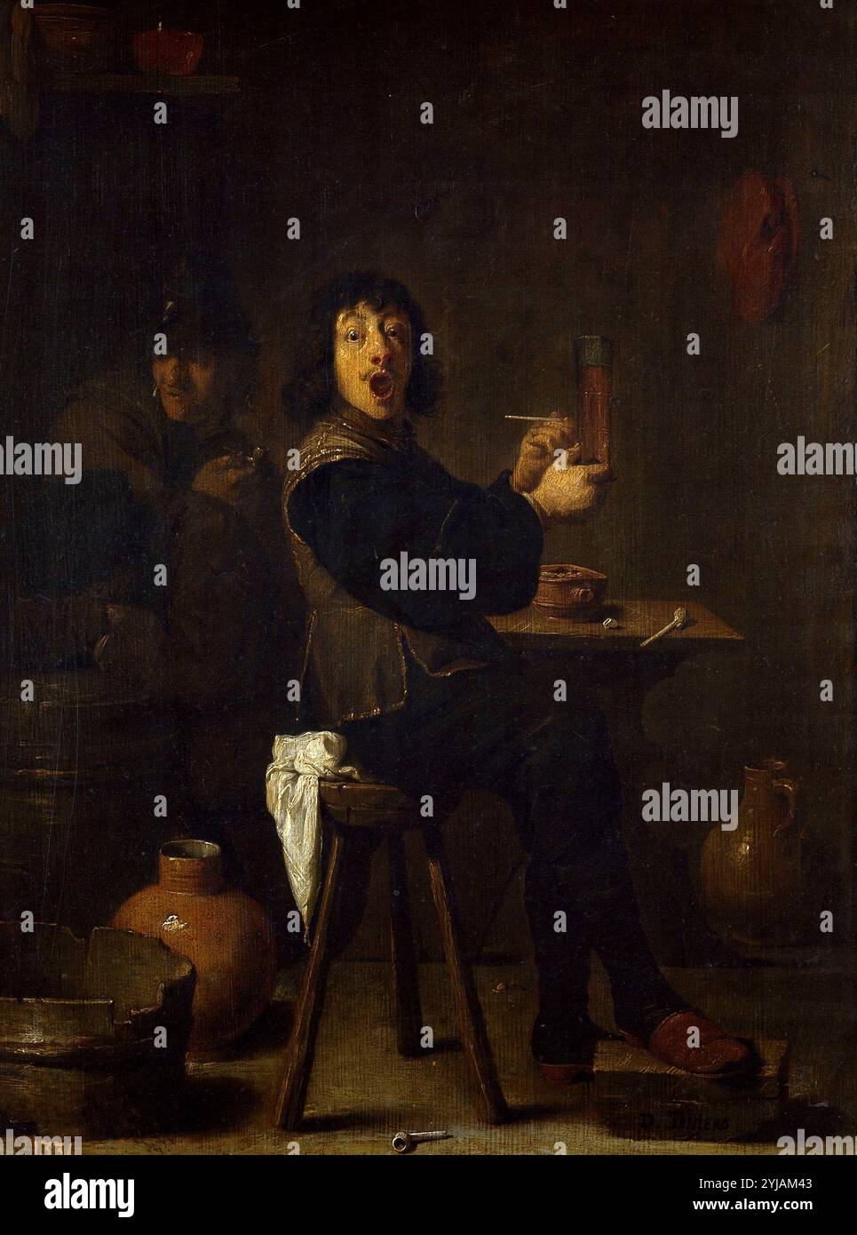 David Teniers / 'The Gleeful Soldier', 1631-1640, Flemish School, Oil ...