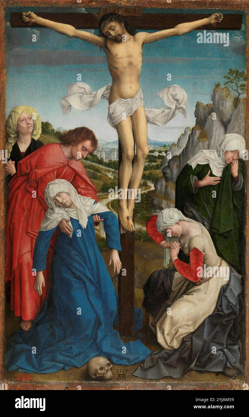 Roger van der Weyden (Disciple of) / 'Crucifixion', ca. 1510, Flemish School, Oil on panel, 47 ...