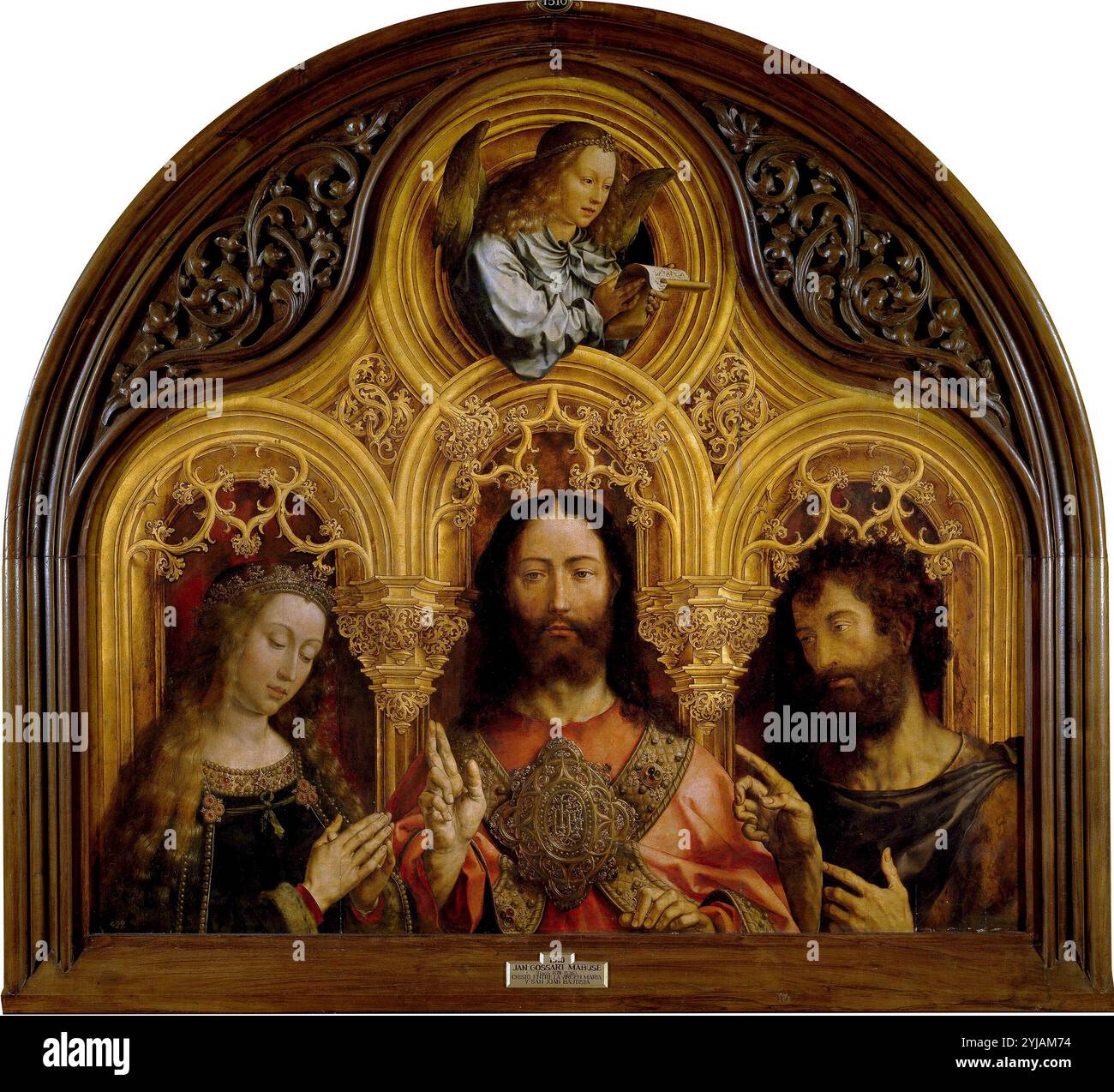 Jan Gossaert / 'Christ between the Virgin Mary and Saint John the ...