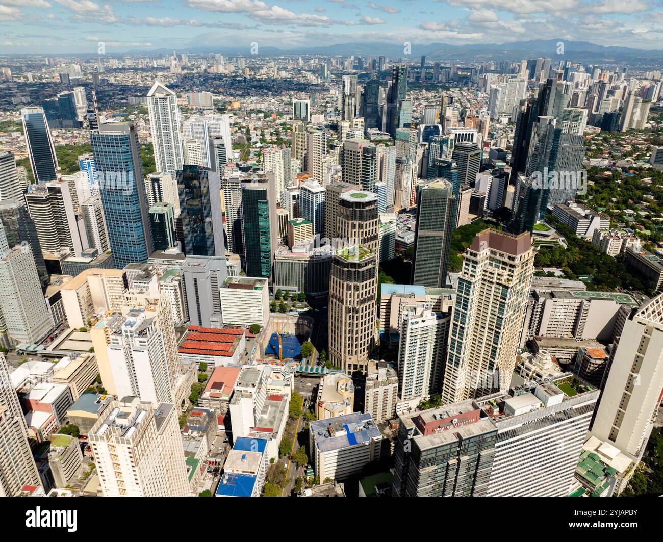 Makati Skyline, modern buildings and business centers in Metro Manila ...