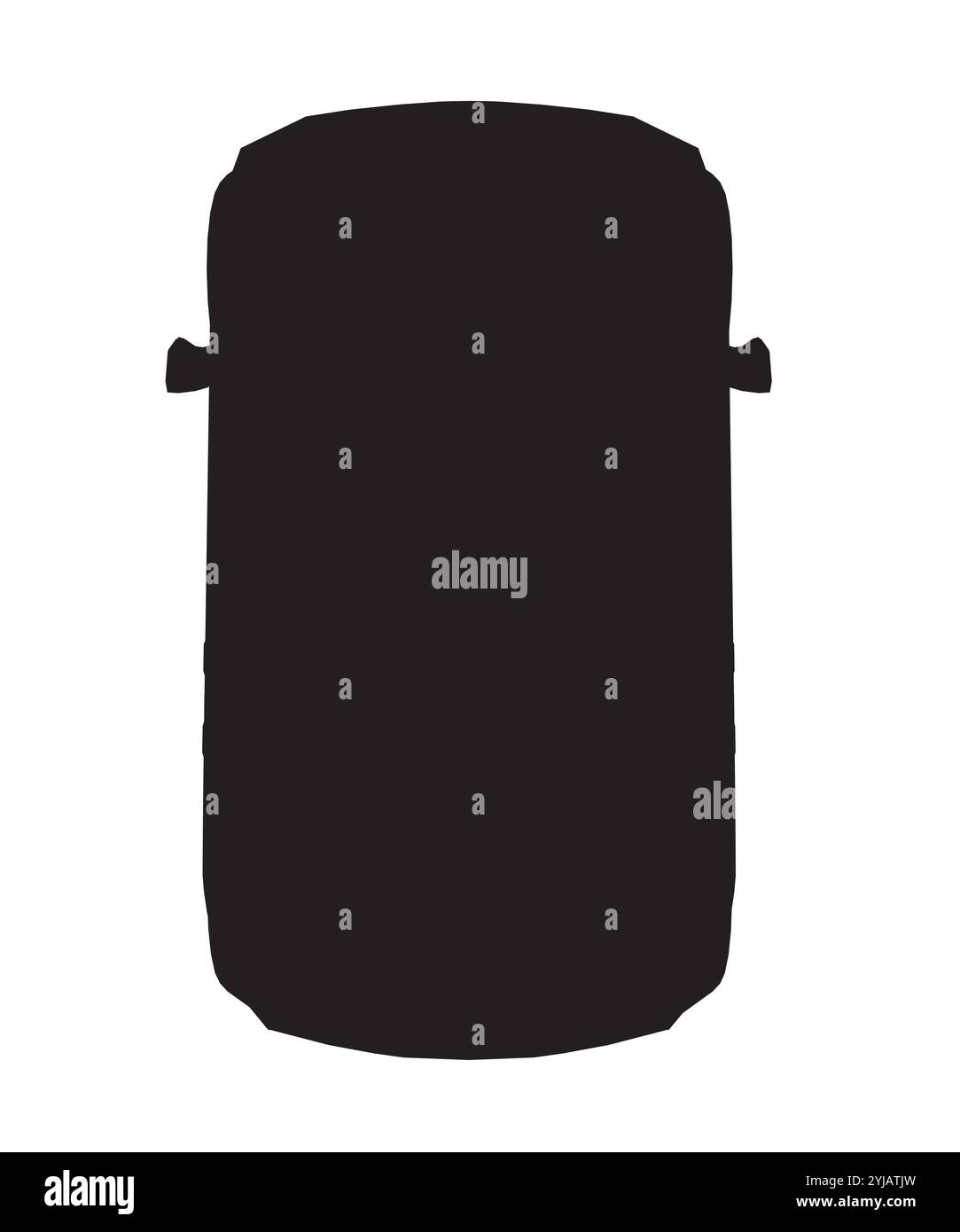 Silhouette of Compact city car icon. Top View. Vector illustration ...