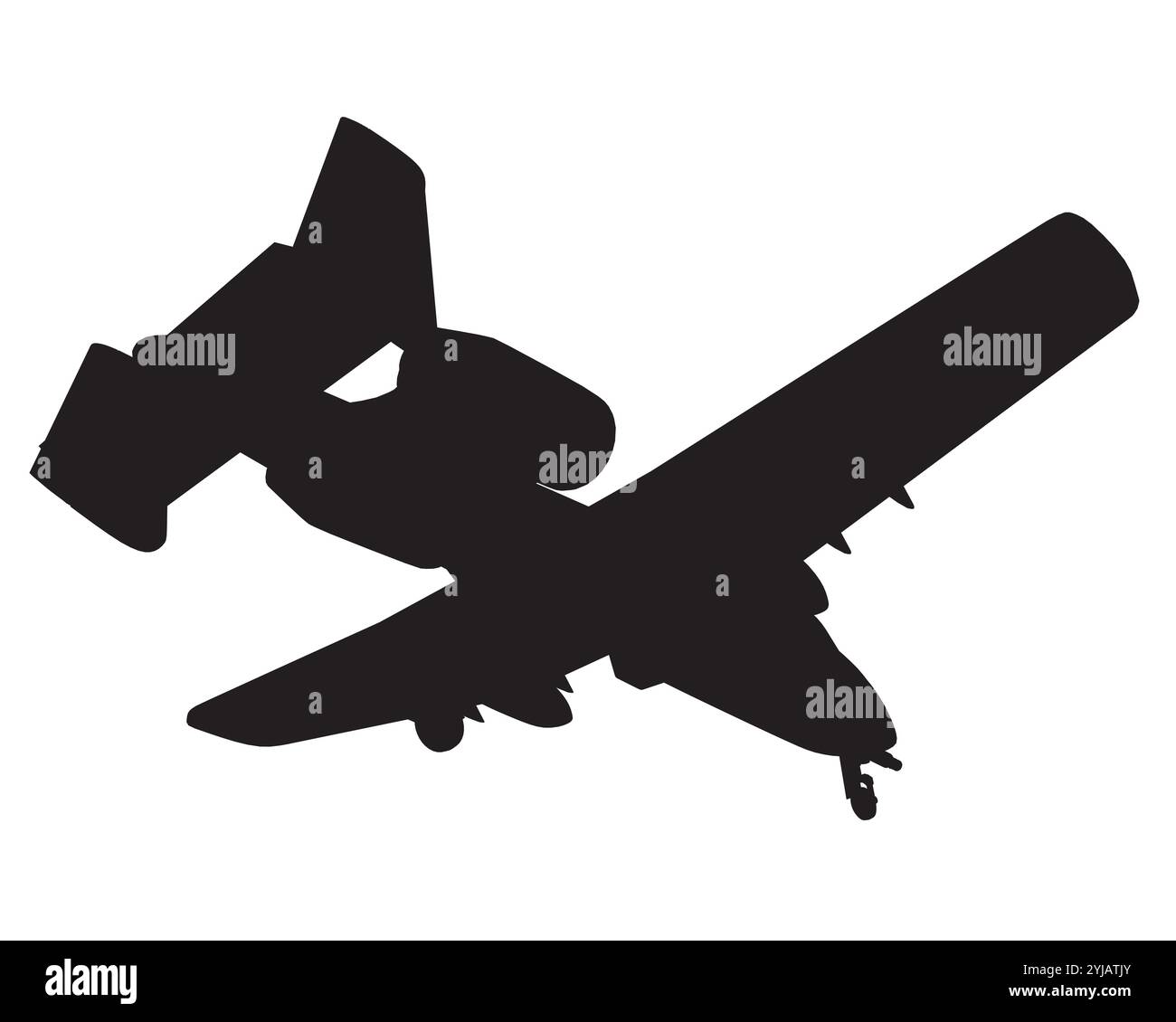 White bomber illustration vector Black and White Stock Photos & Images ...
