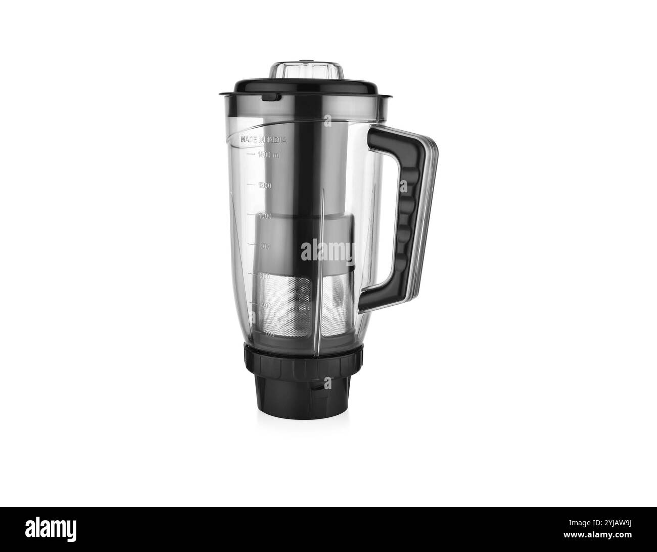 Black Juicer Jar with Filter Isolated on White Background Stock Photo ...