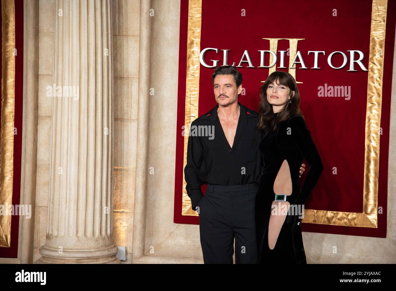 London, UK. 13th Nov, 2024. Pedro Pascal and Lux Pascal attend the "Gladiator II" The Royal Film ...