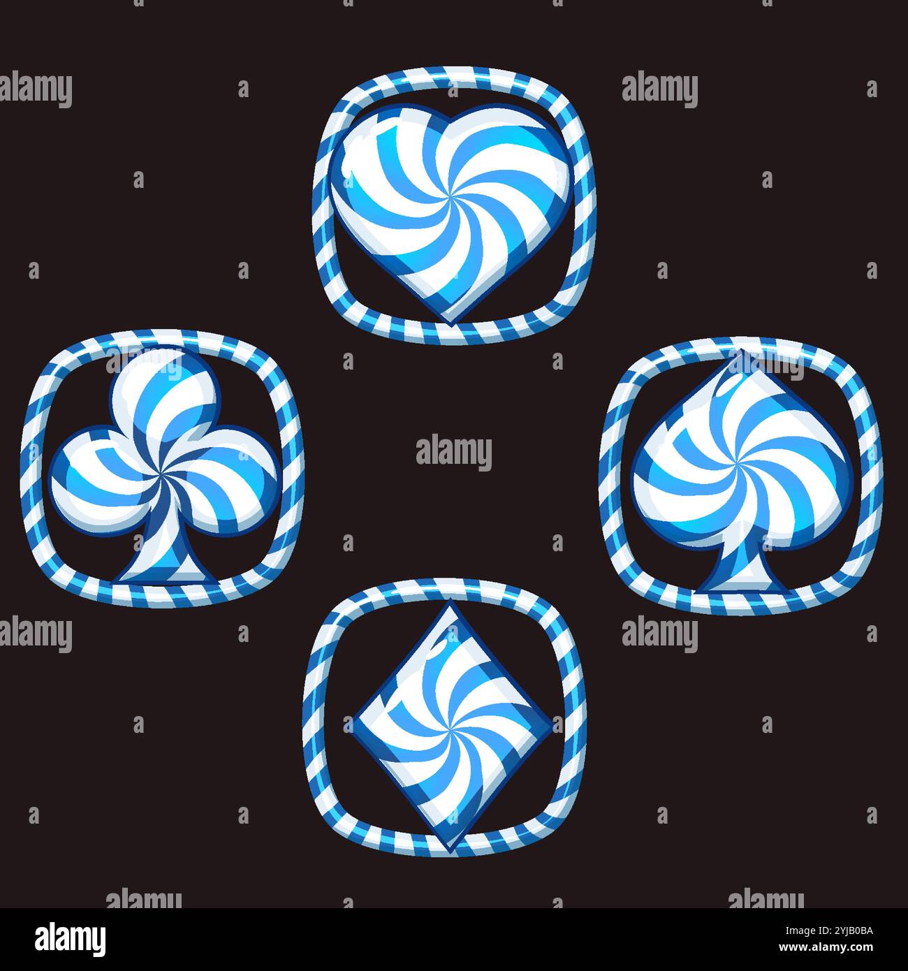 Candy playing card symbols Stock Vector Images - Alamy