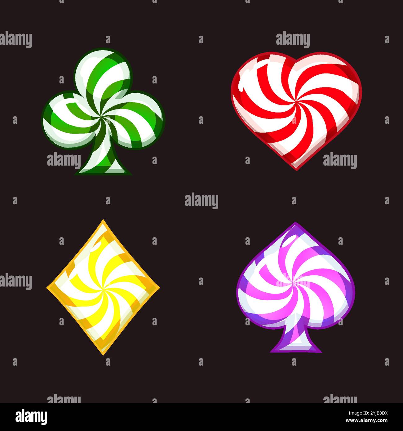Candy playing card symbols hi-res stock photography and images - Alamy