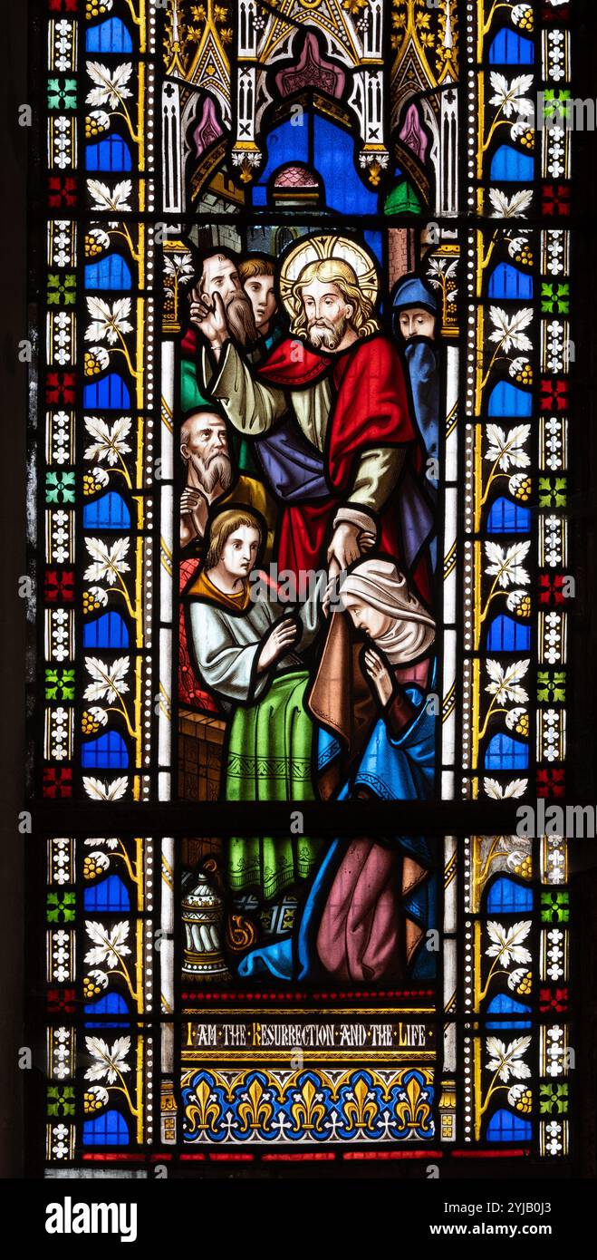 I am the resurrection and the life stained glass, St. Michael’s Church ...