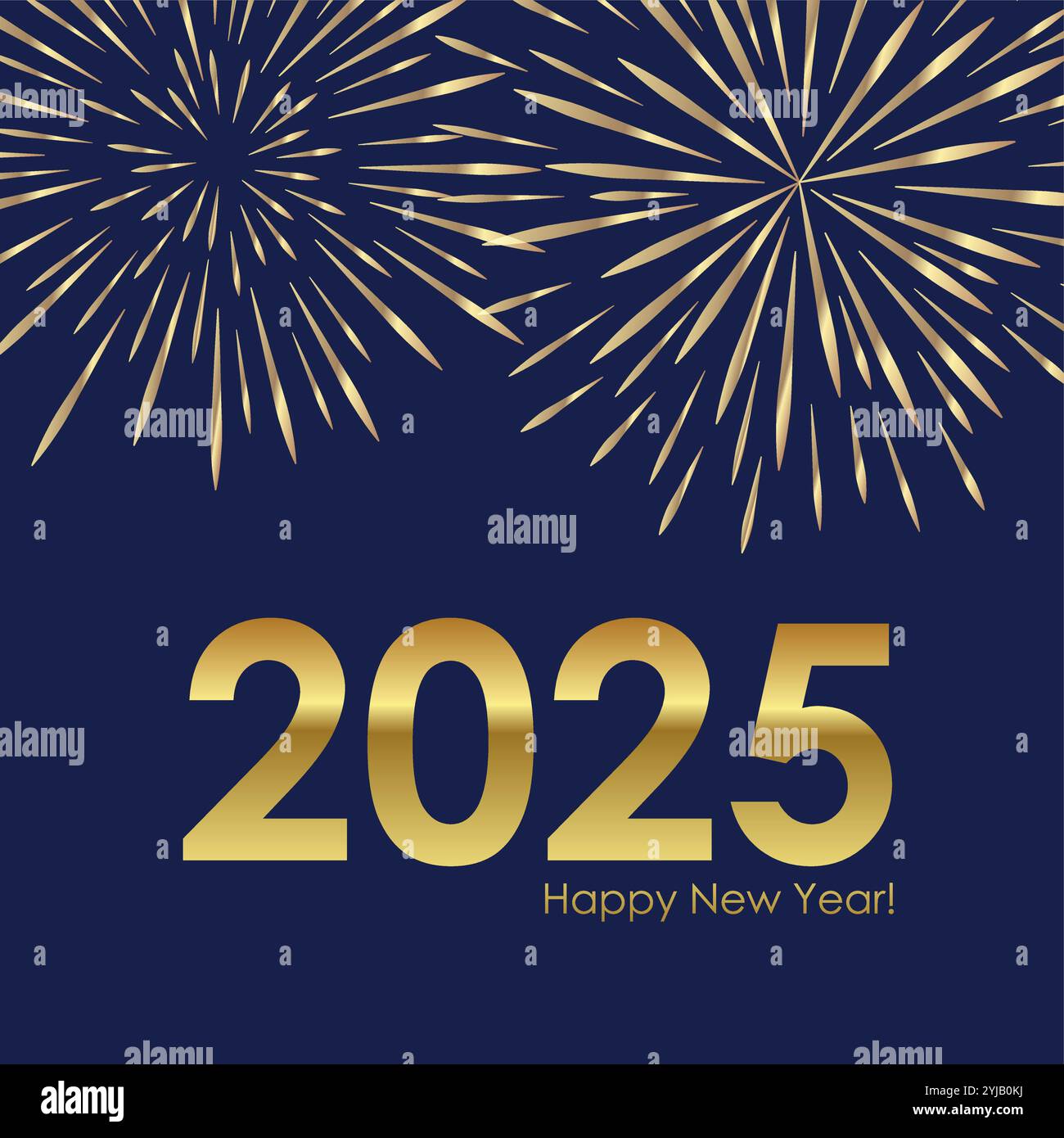 new year firework 2025 on blue background vector illustration Stock ...
