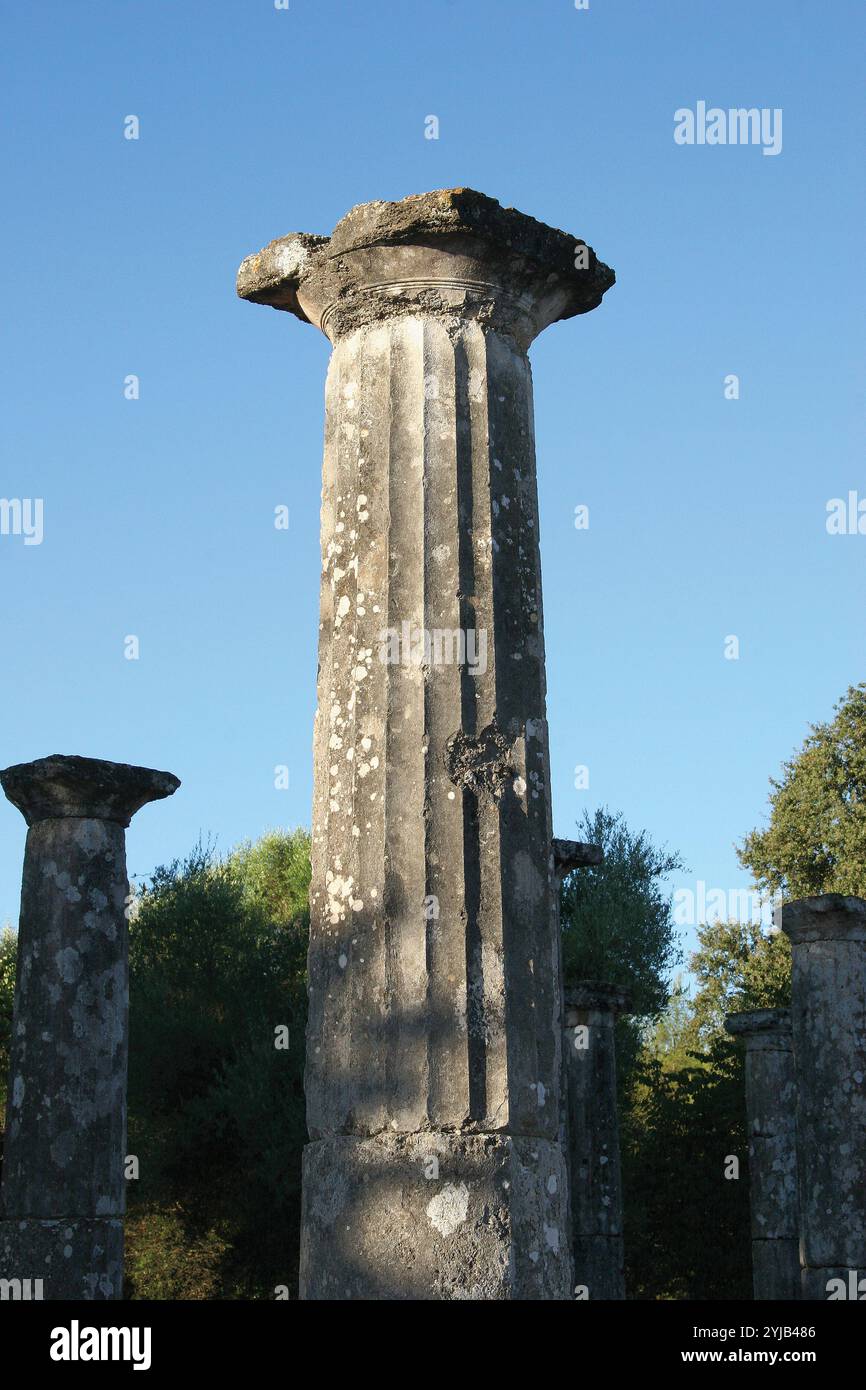 Greece. Olympia. Temple of Hera or Heraion. 4th century BC. Restored ...