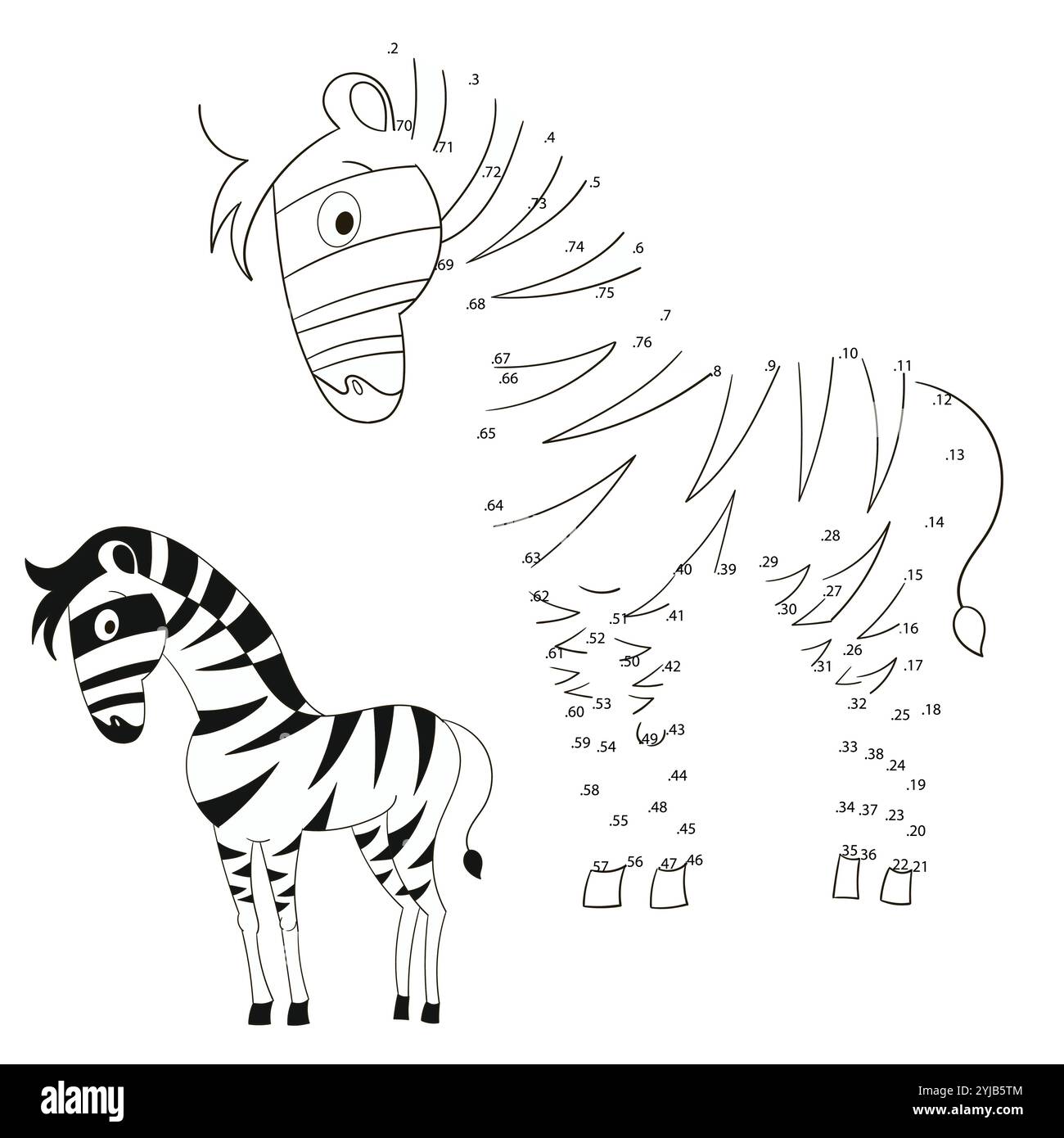 Cartoon zebra puzzle game Cut Out Stock Images & Pictures - Alamy