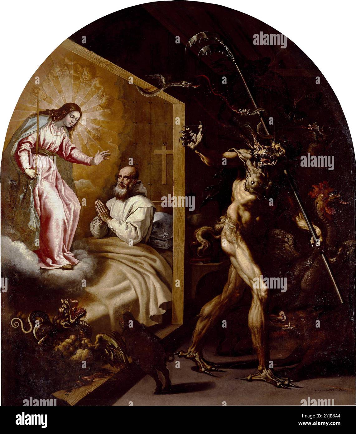 Vicente Carducho / 'Aparición de la Virgen a un hermano cartujo', 1632 ...