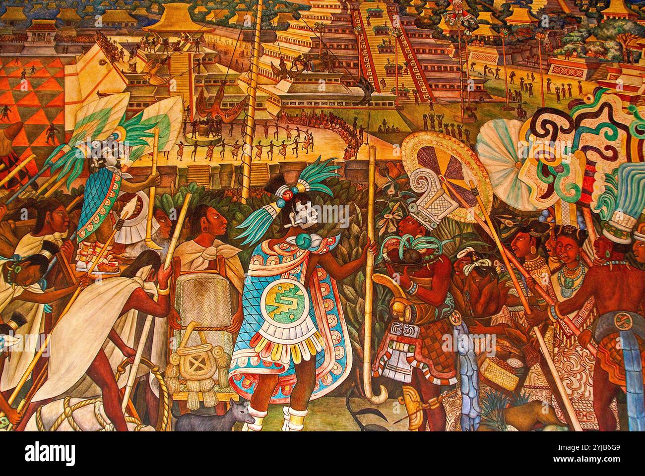 Mural by Diego Rivera. Palacio Nacional.Centro historico. Mexico D.F ...