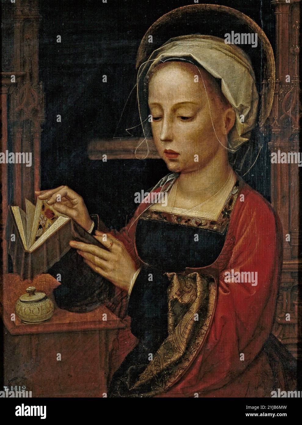 Adriaen Isenbrandt / 'Mary Magdalene Reading', First half 16th century, Flemish School, Oil on ...