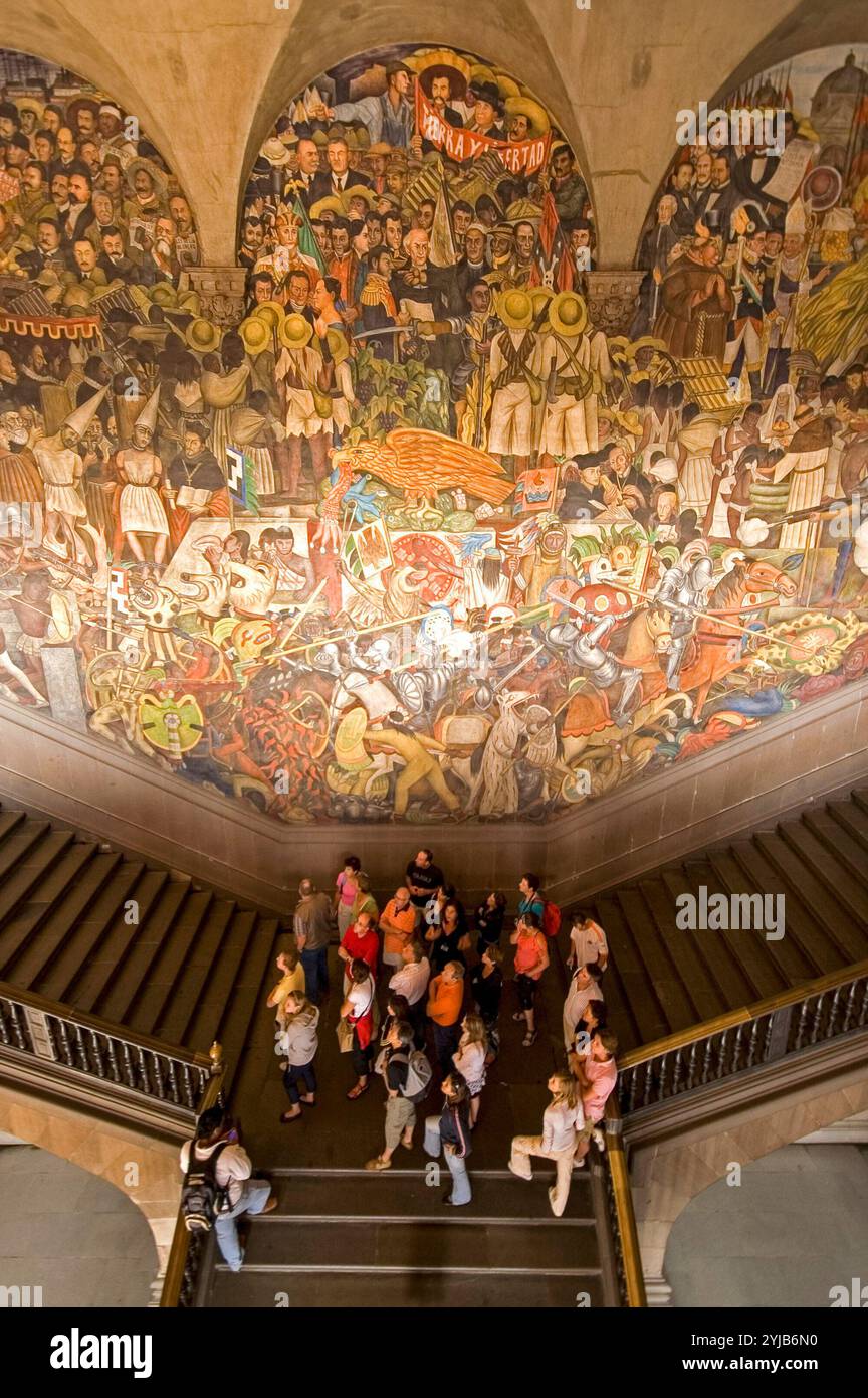 Murales de Diego Rivera. Palacio Nacional.Centro historico. Mexico D.F ...