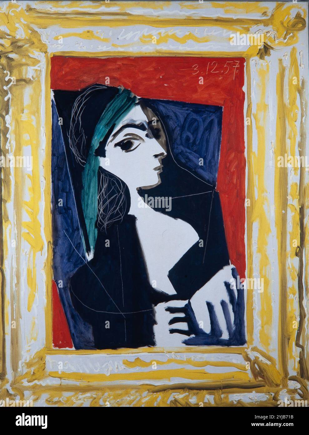 Pablo Picasso / 'Portrait of Jacqueline', 1957, Oil on canvas, 116 x 89 ...