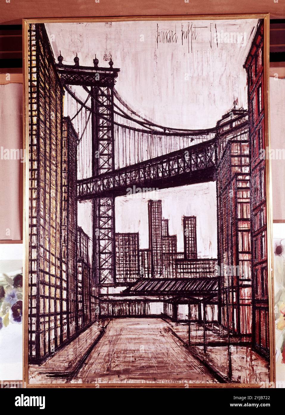 BUFFET, BERNARD. PINTOR FRANCES. 1928-1999. " ILLE DE BREHAT ", OLEO ...