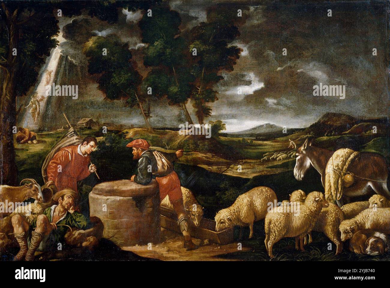 Pedro de Orrente (Workshop of) / 'Jacob en el pozo', First half 17th ...