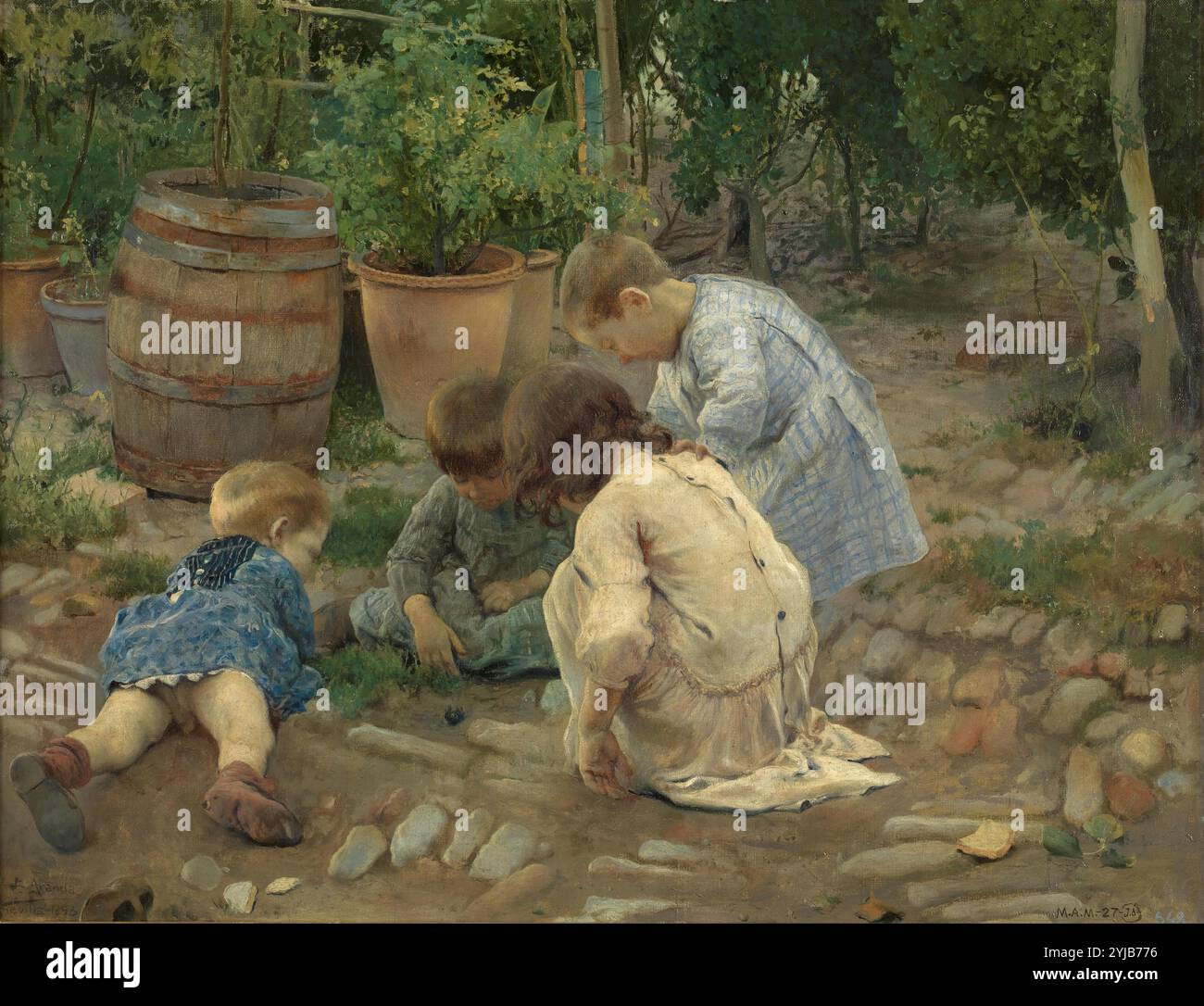 José Jiménez Aranda / 'The Small Naturalists', 1893, Spanish School ...