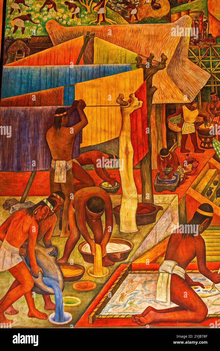 Mural by Diego Rivera. Palacio Nacional.Centro historico. Mexico D.F ...