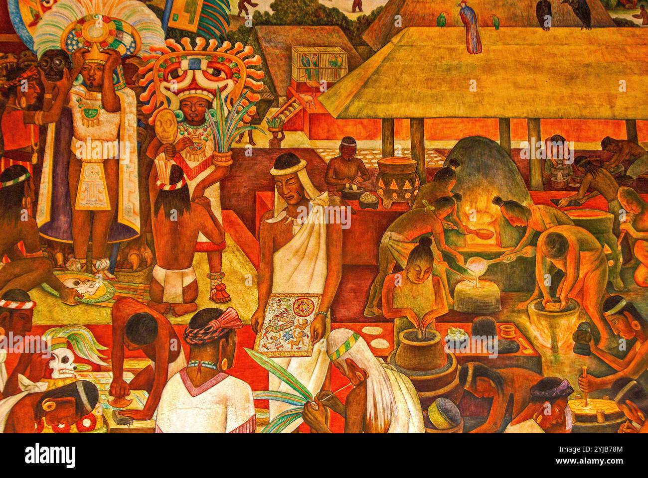 Mural by Diego Rivera. Palacio Nacional.Centro historico. Mexico D.F ...