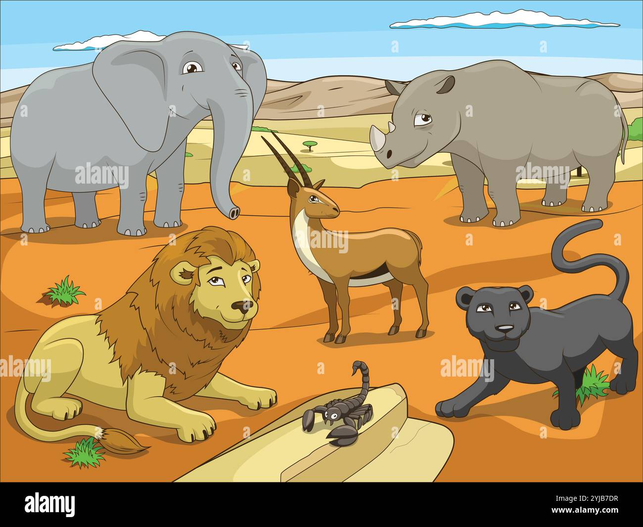 Children savannah Stock Vector Images - Alamy