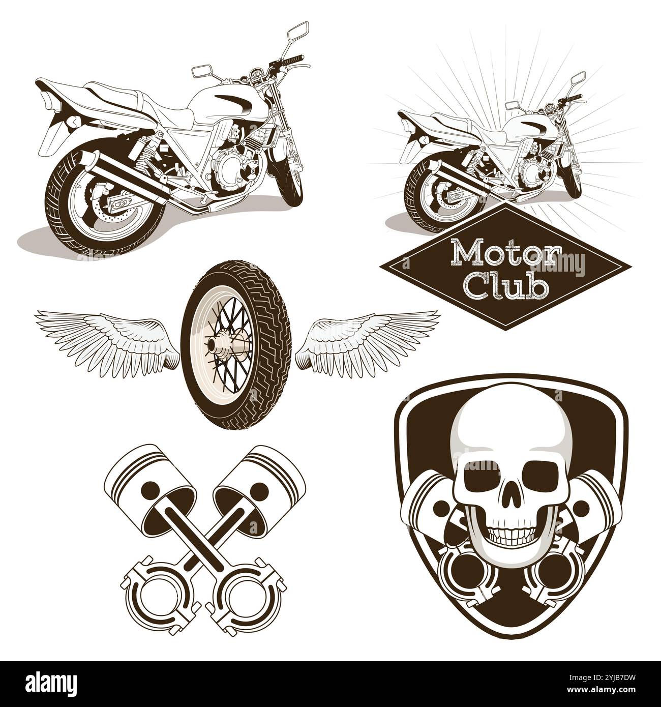 Motorcycle club logo emblem Stock Vector Image & Art - Alamy