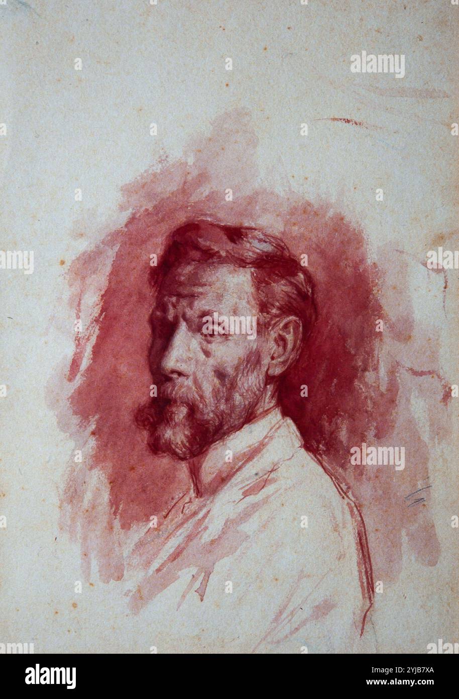 Pablo Picasso / 'Portrait of the Artist's Father', 1896, Watercolour on ...