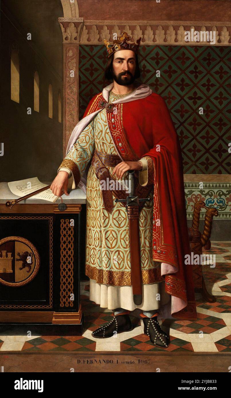 Antonio Maffei Rosal / 'Ferdinand I of Leon and Castile', 1855, Spanish ...