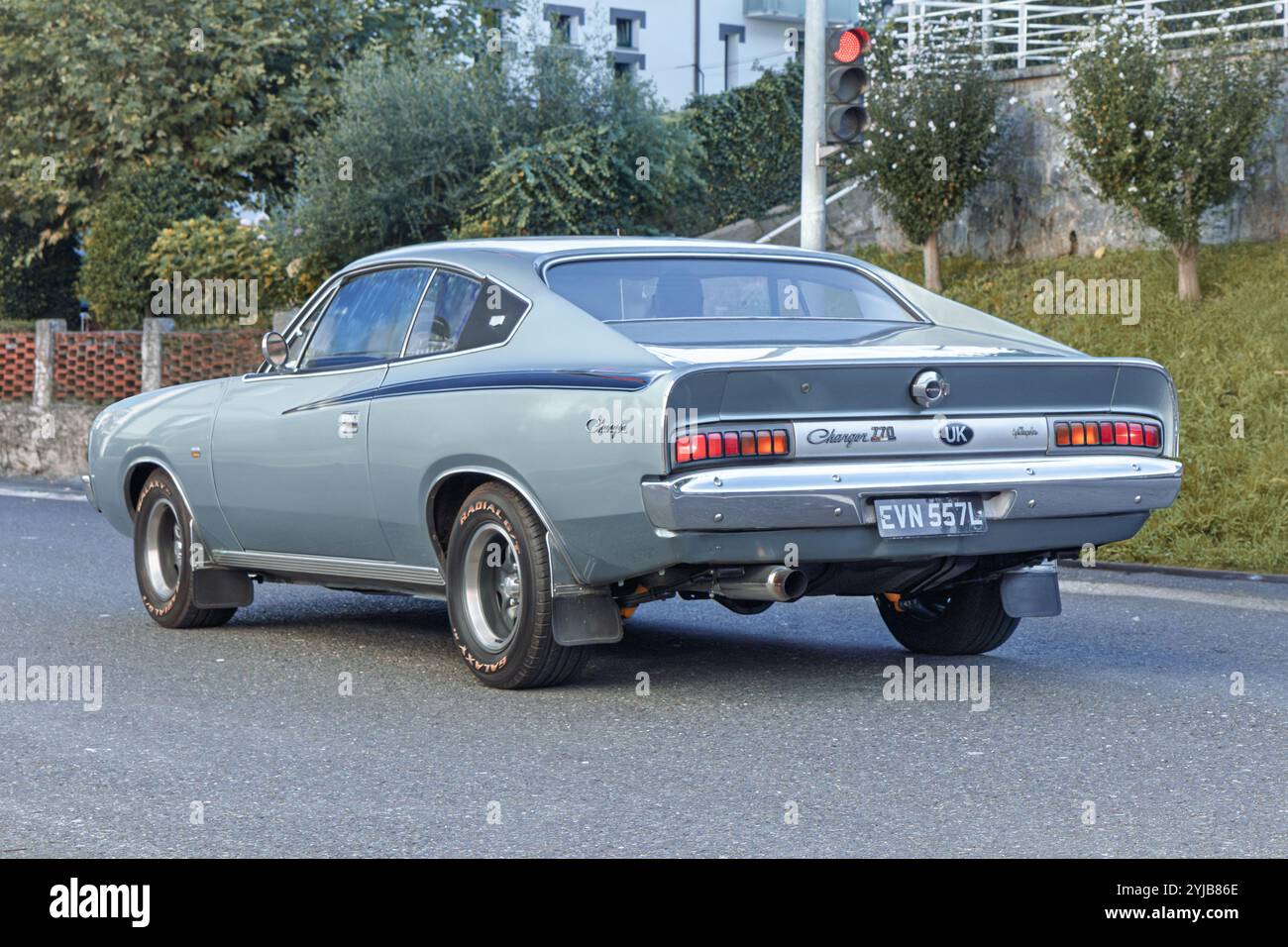 Urnieta, Spain-October 5, 2024: 1973 Chrysler VJ Valiant Charger 770 on ...