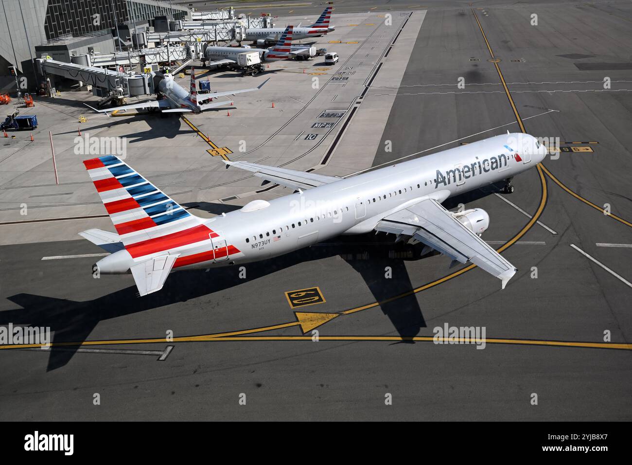 American Airlines Aircraft Taxiing at Airport Stock Photo - Alamy