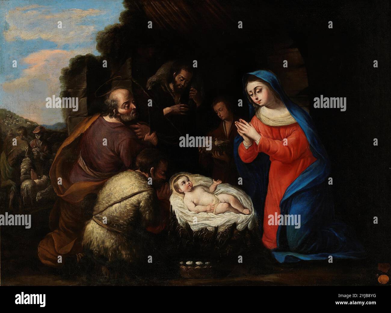 Anonymous / 'The Adoration of the Shepherds', 17th century, Spanish ...