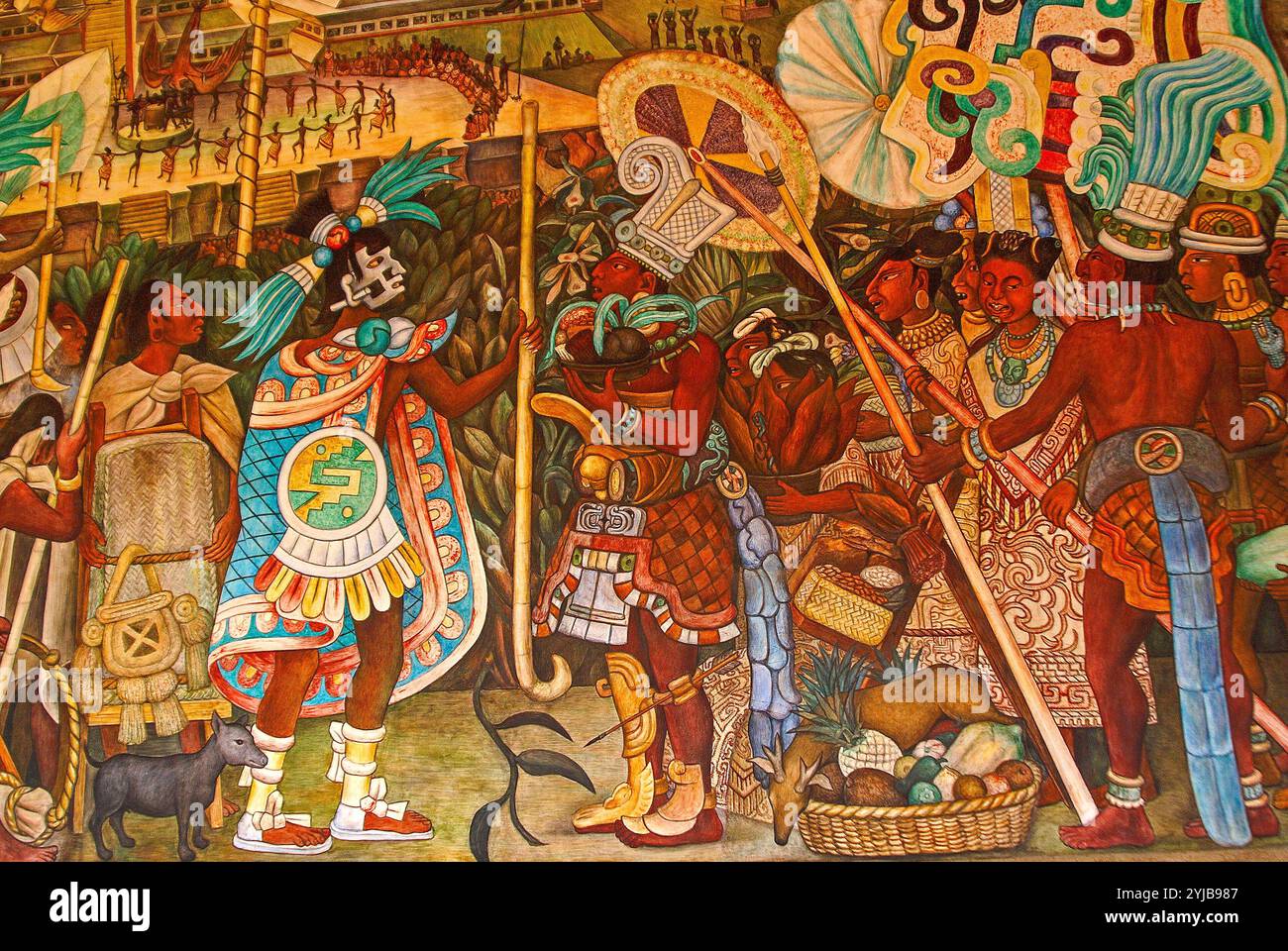 Mural by Diego Rivera. Palacio Nacional.Centro historico. Mexico D.F ...