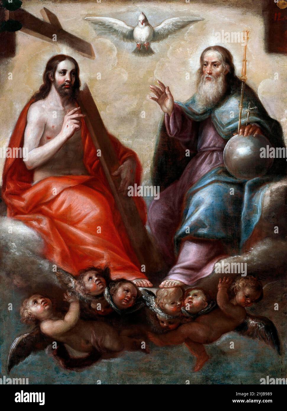 Anonymous / 'Holy Trinity', 18th century, Spanish School, Canvas, 119 ...