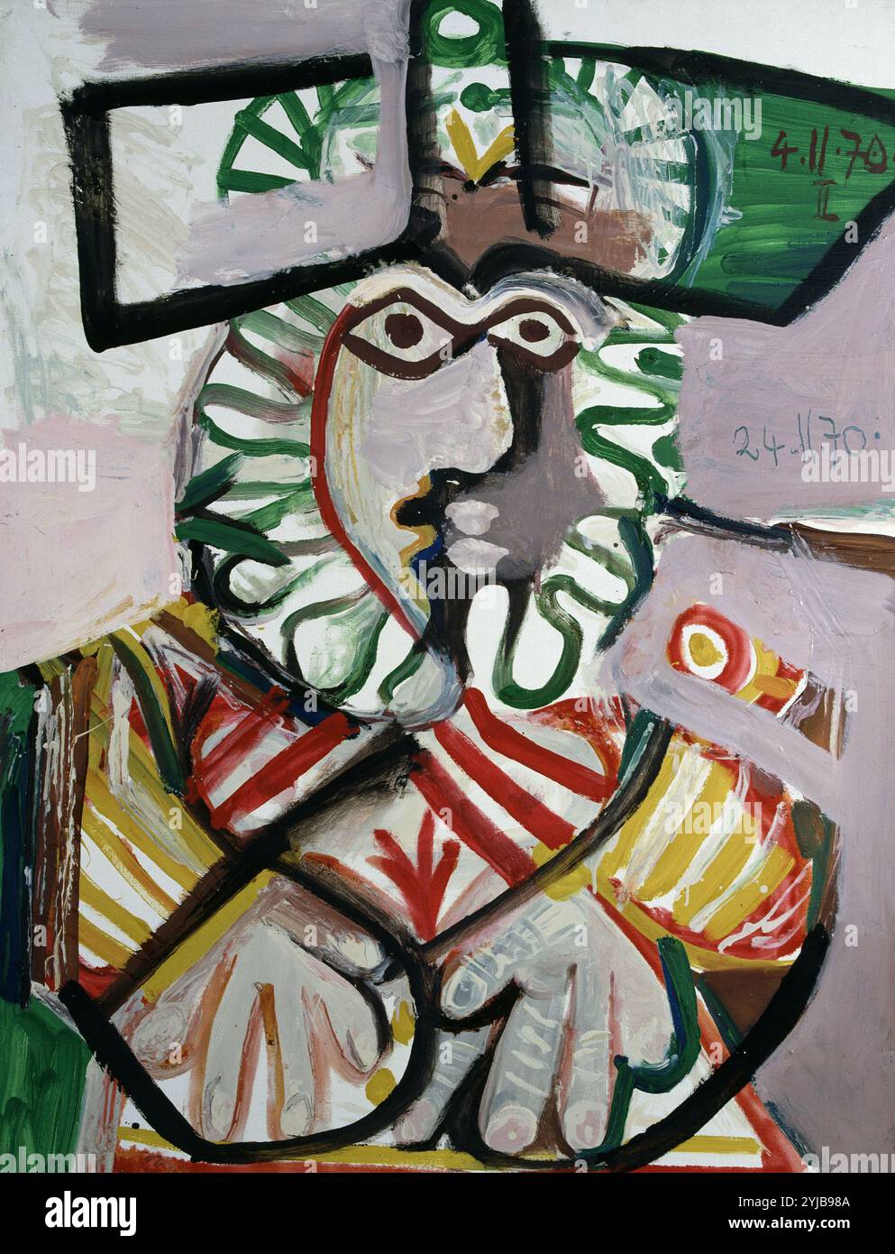 PABLO RUIZ PICASSO. PINTOR ESPAÑOL.1881-1973. BUSTO DE HOMBRE CON ...