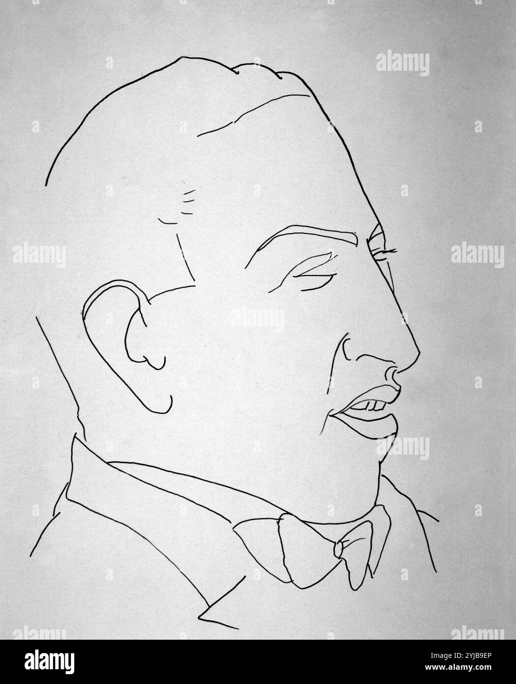 SALINAS , PEDRO. ESCRITOR ESPAÑOL. MADRID 1891 - 1951. DIBUJO DE ...