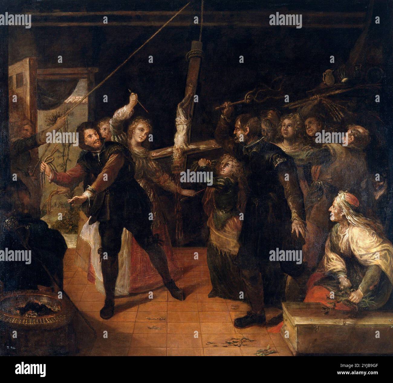 Francisco Rizi / 'Profanación de un crucifijo (Familia de herejes ...