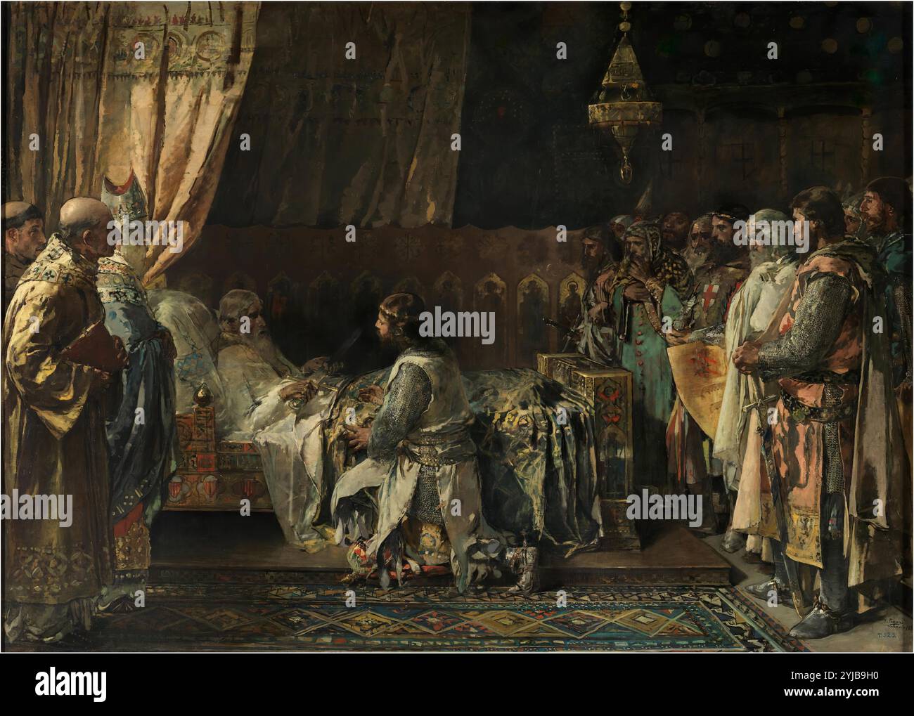 King jaime el conquistador gives his sword to his son hi-res stock ...
